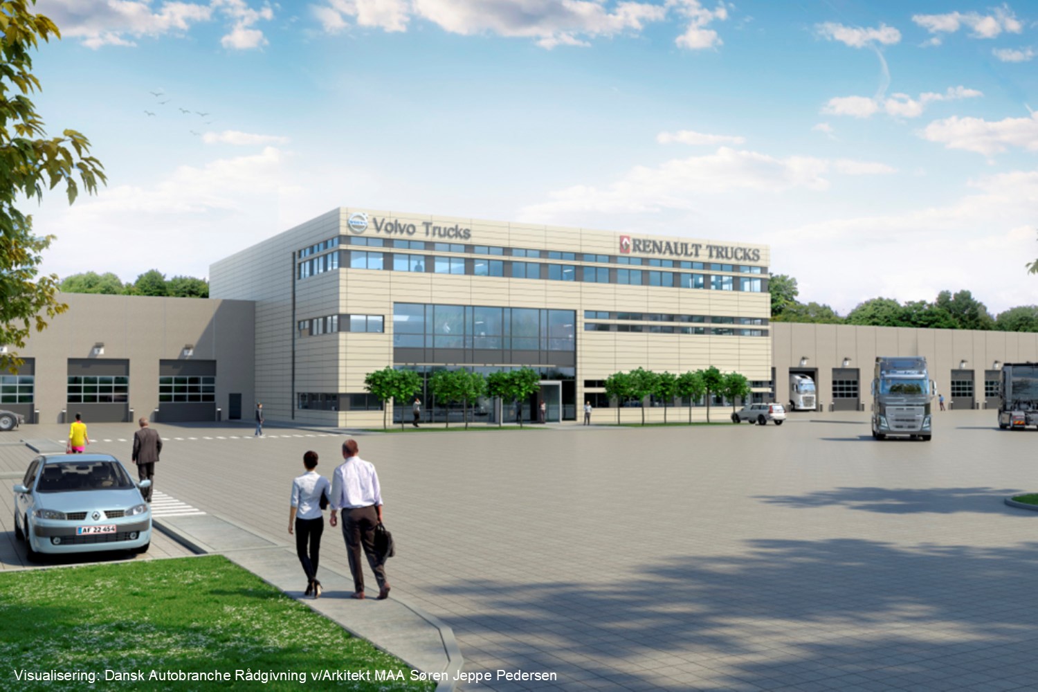 DS Flexhal ruller betonen ud for Volvo